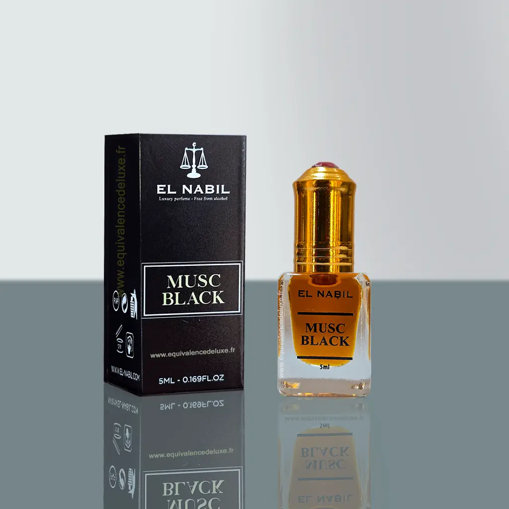 Musc Black – El Nabil | Huile Parfumée Orientale Intense Sans Alcool